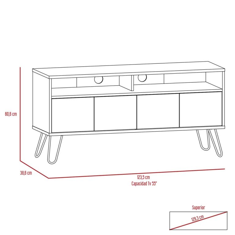 Rack para TV Vassel 55 - RTA Muebles